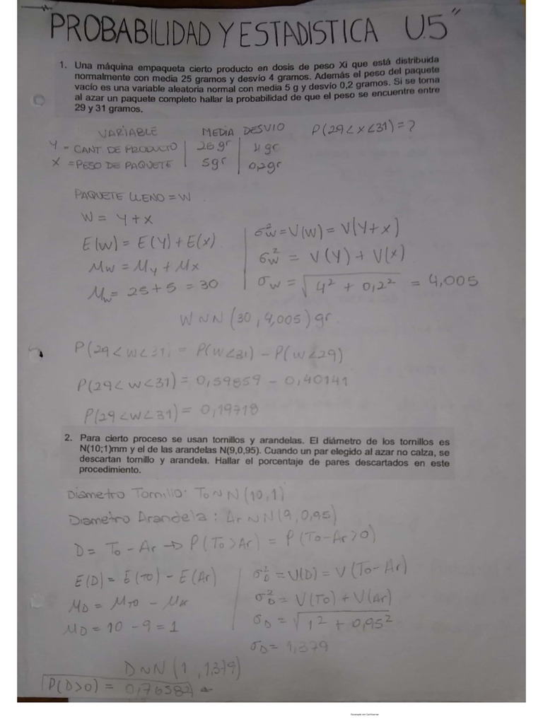 unidad 5 ejercicios proba | PDF