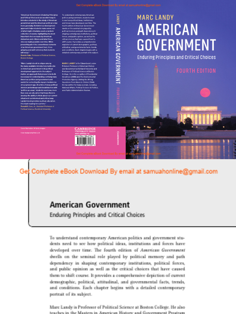 Ebook American Government 4e Marc Landy | PDF | Southern United States ...