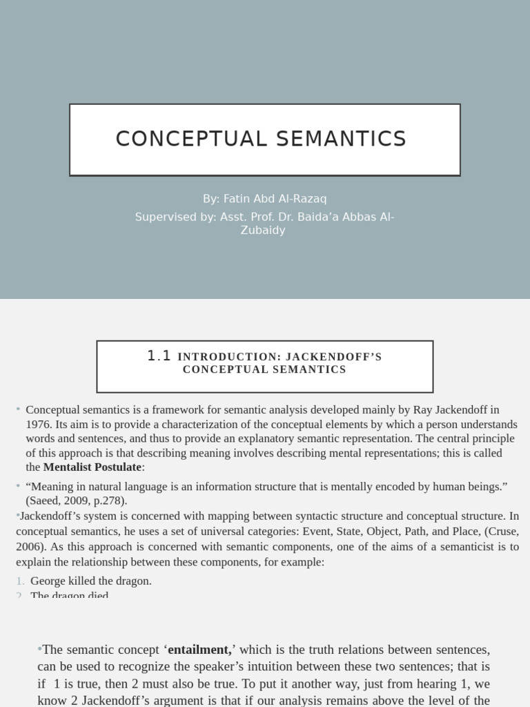 Conceptual Semantics Pdf