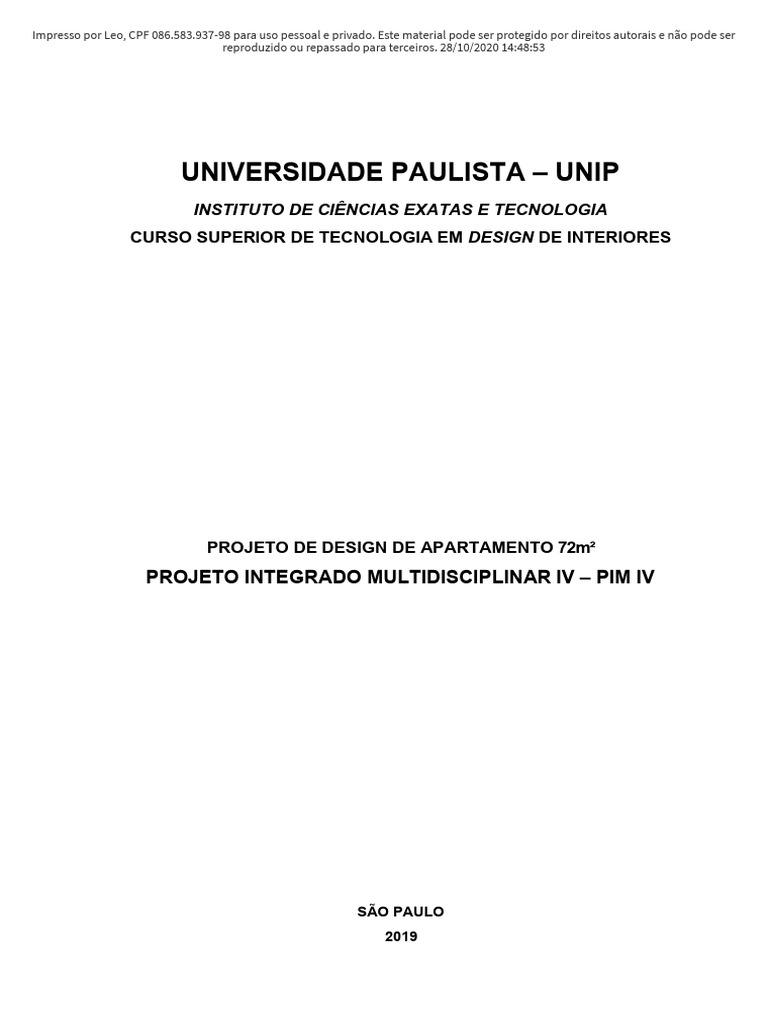 Pim Iv - Design de Interiores 01 | PDF