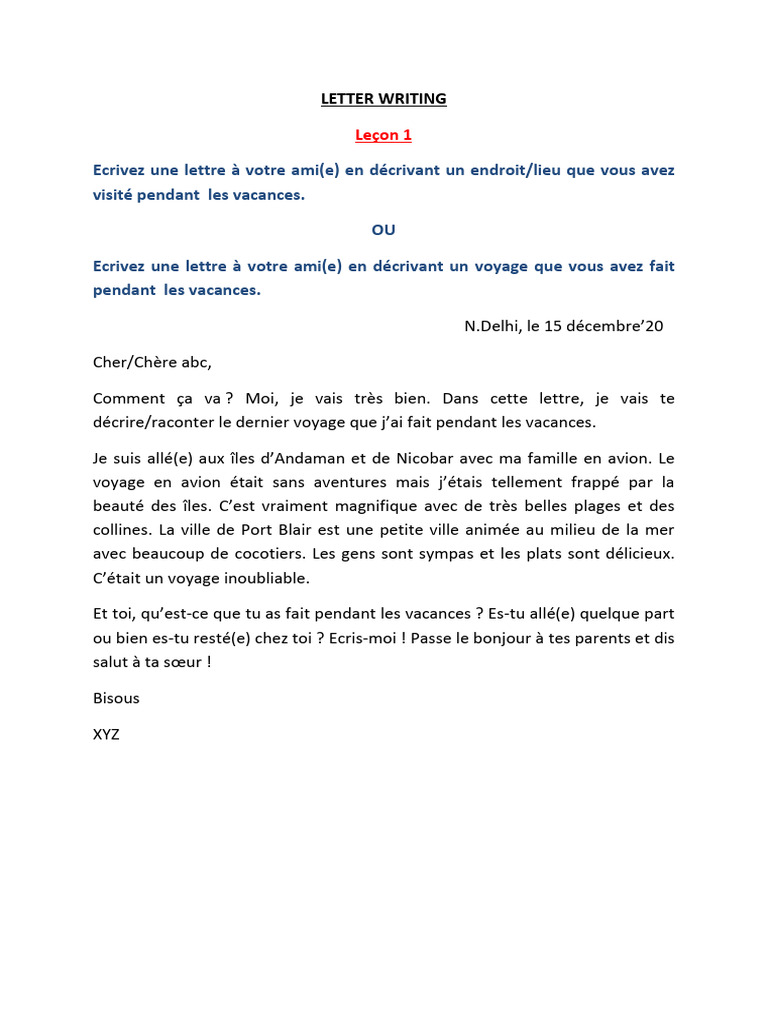Letter Writing Class X PDF | PDF