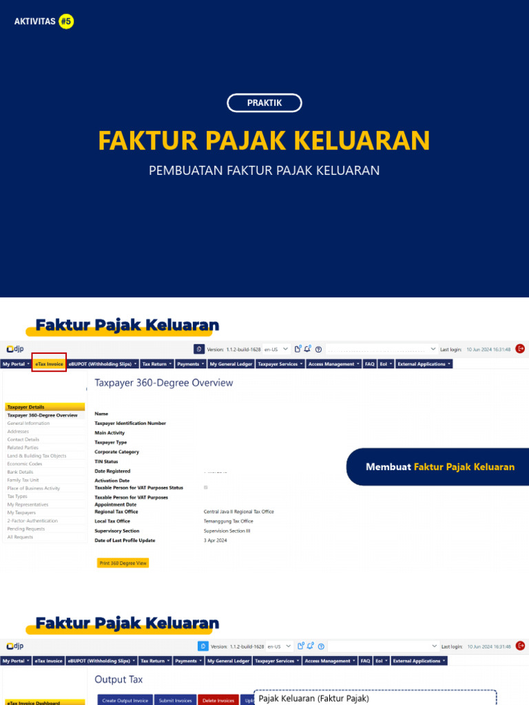 Pembuatan Faktur Pajak Via Coretax | PDF