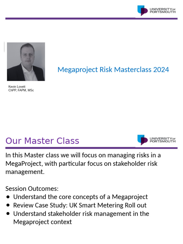 PMCSI 2024 MegaProjRisk Lecture Slides | PDF