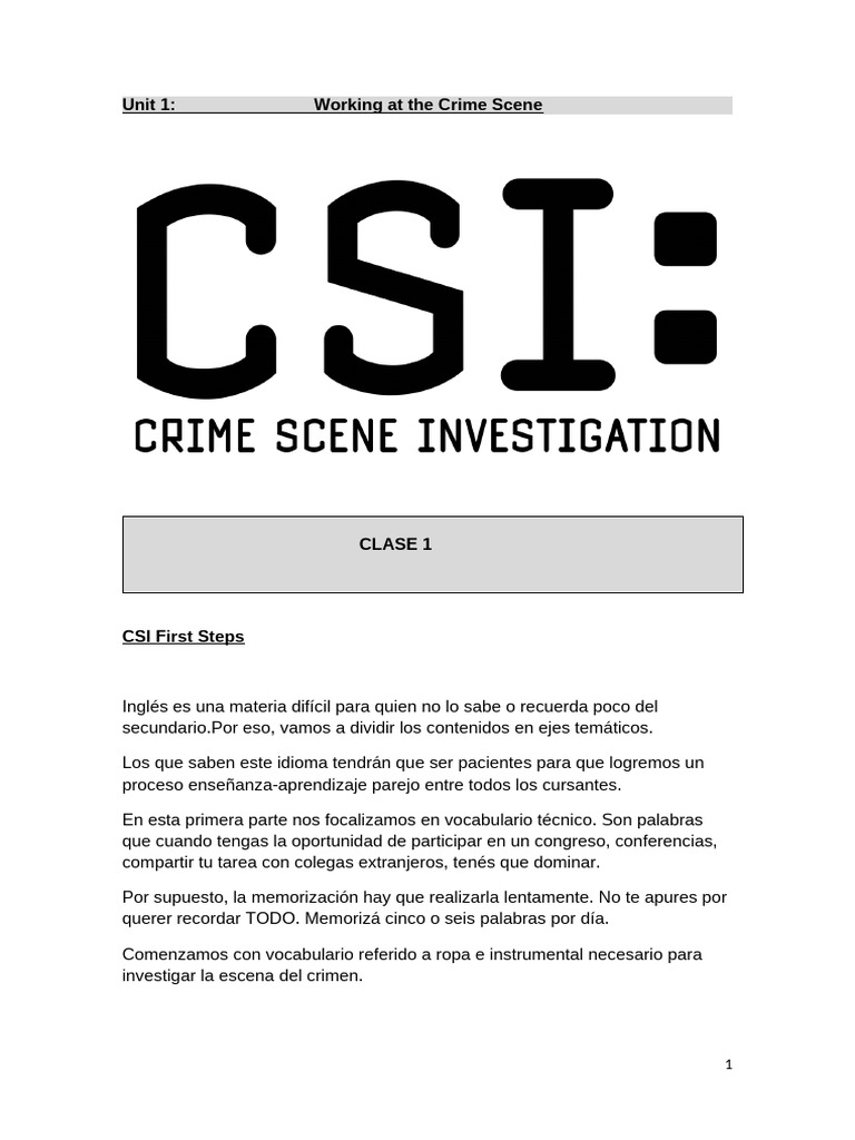 U1 Class1 Vocabulary | PDF