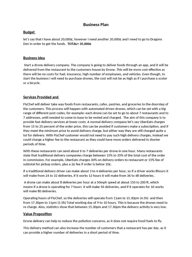 AS1 Business Plan Notes | PDF