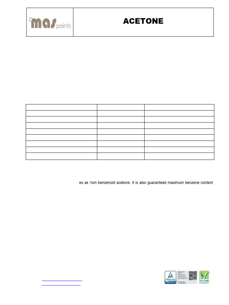 ACETONE-DATASHEET | PDF