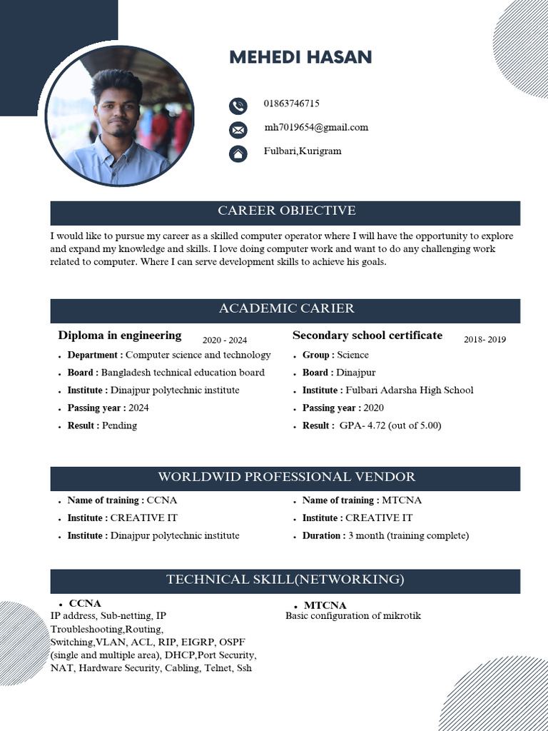 Mehedi CV | PDF