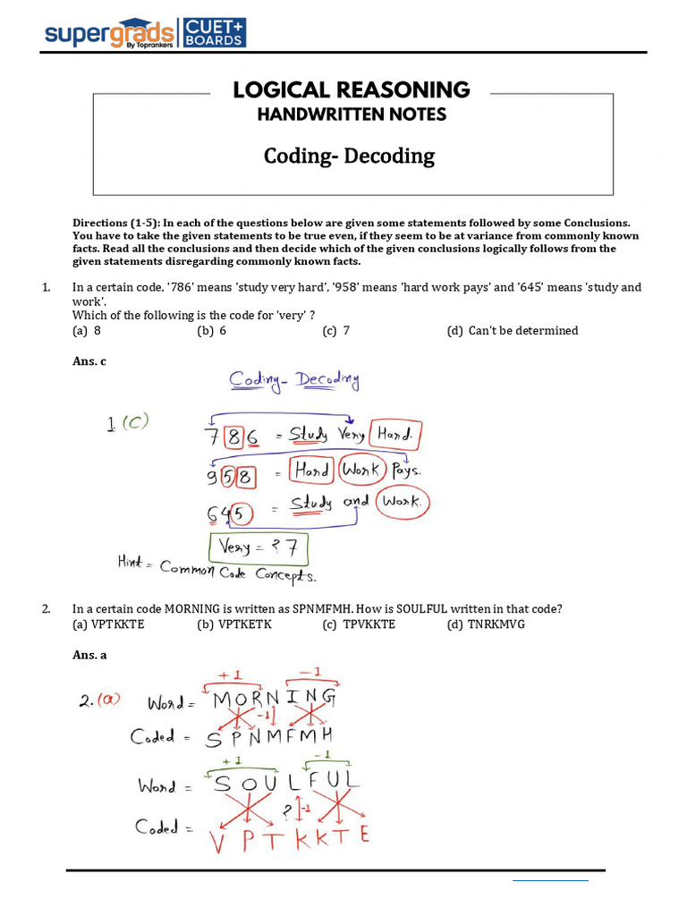 Coding - Decoding | PDF