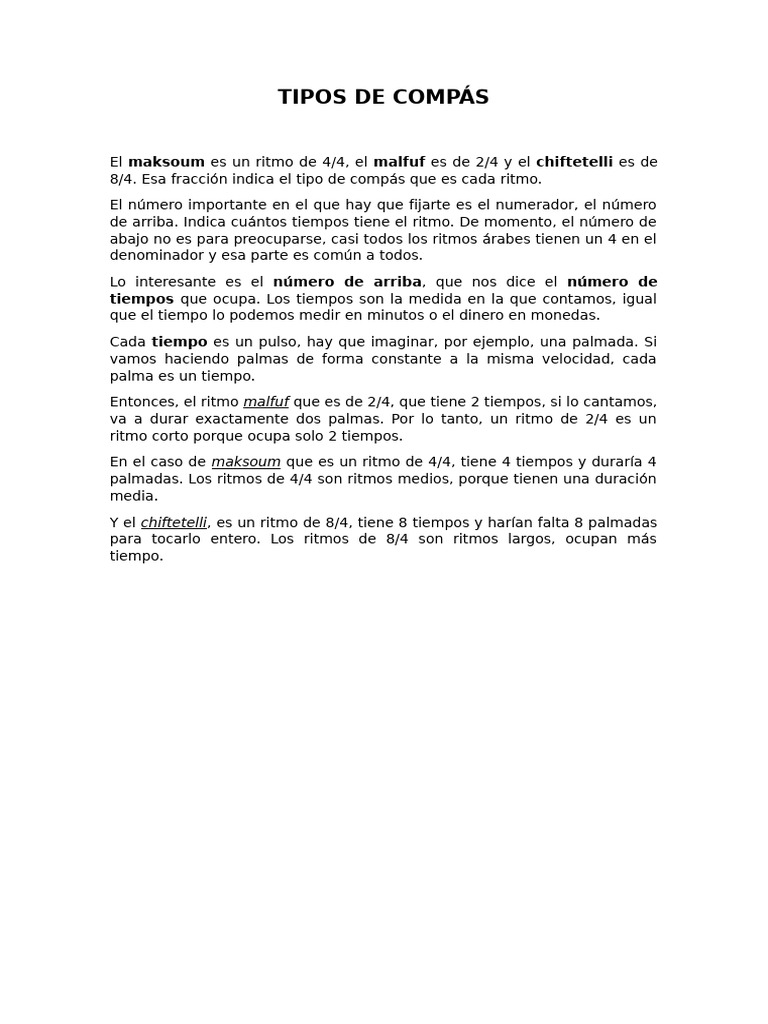 TIPOS DE COMPÁS | PDF