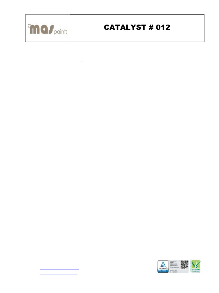 Catalyst 012 Datasheet | PDF