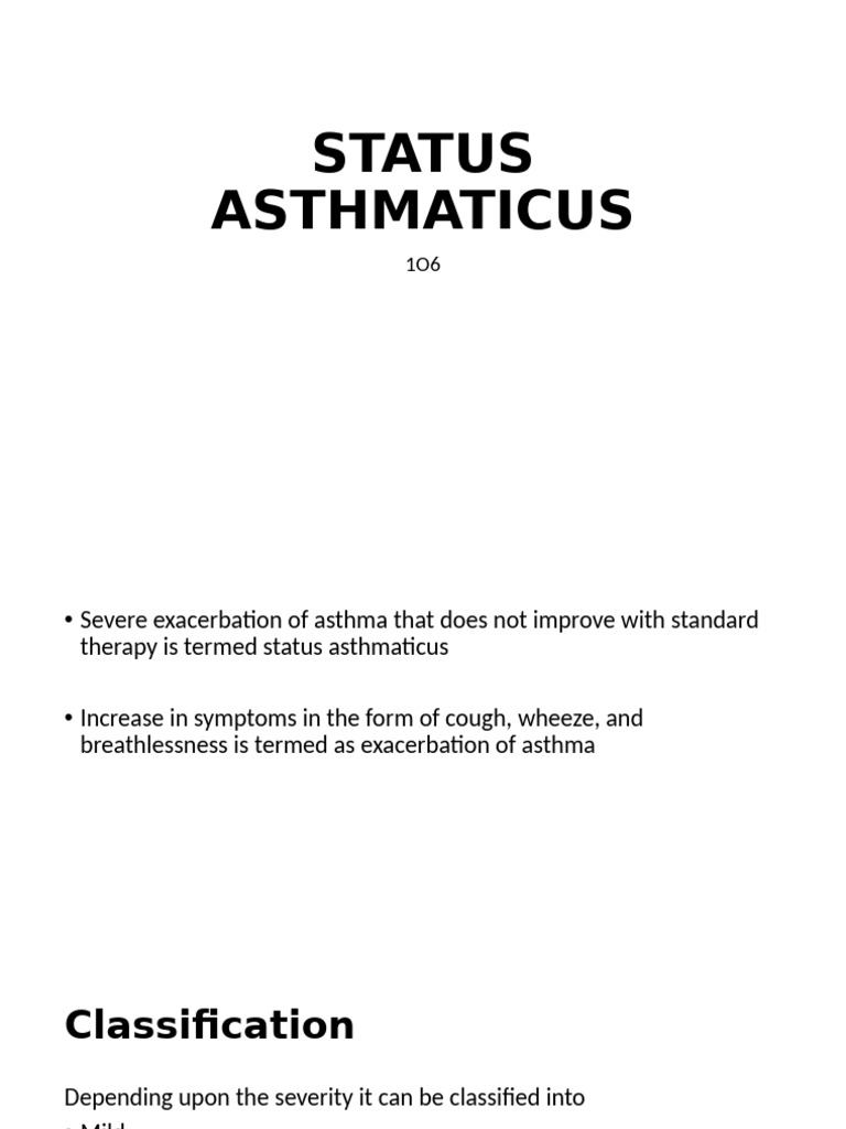 Status Asthmaticus | PDF