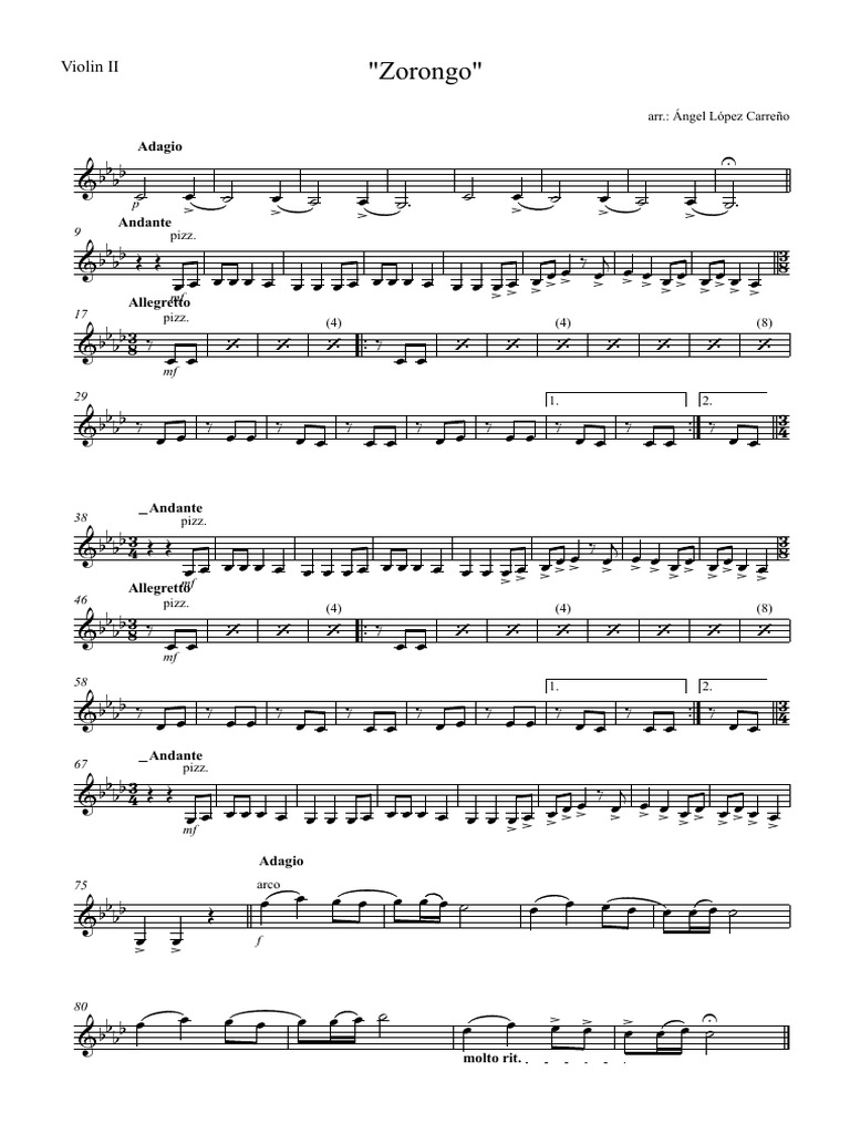 Zorongo-Violin II | PDF