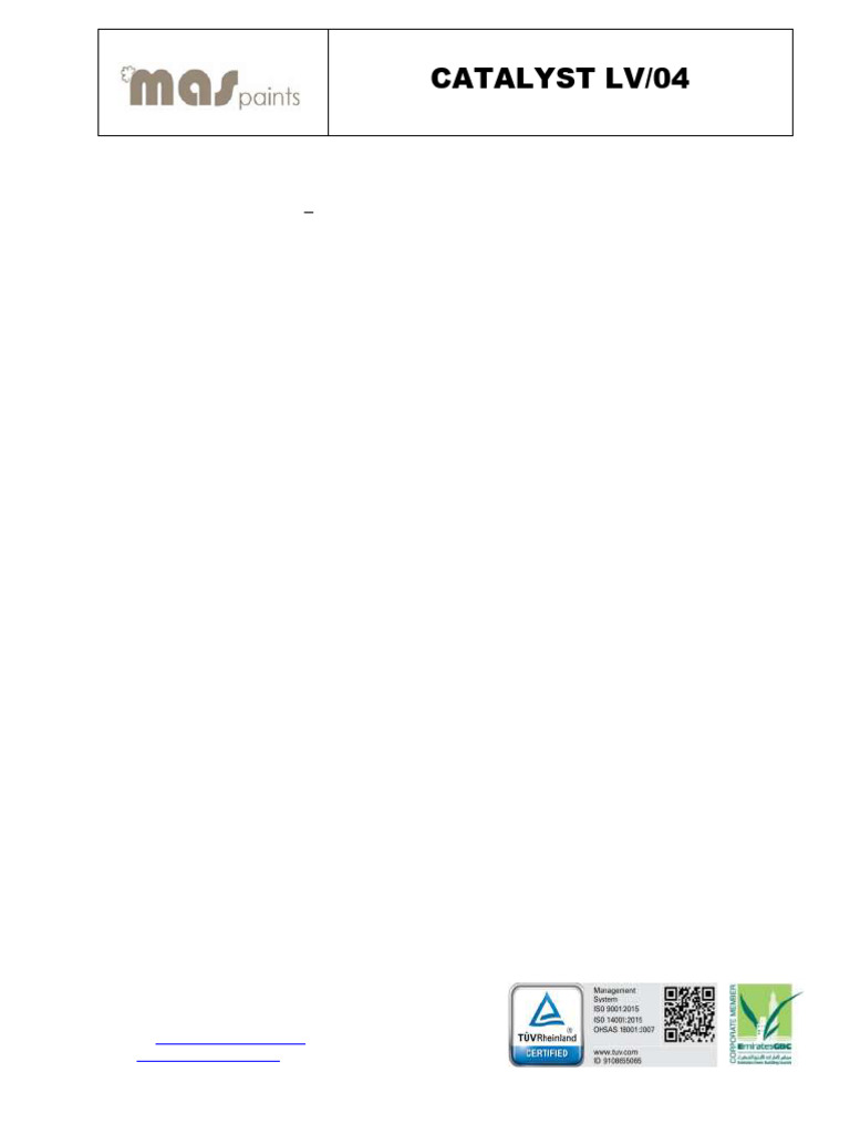 Catalyst LV 04 Datasheet | PDF