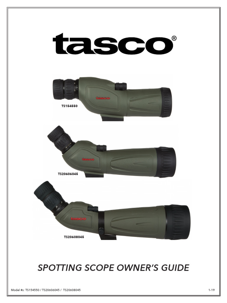 Manual Tasco 20x60x60 Spotting Scope | PDF