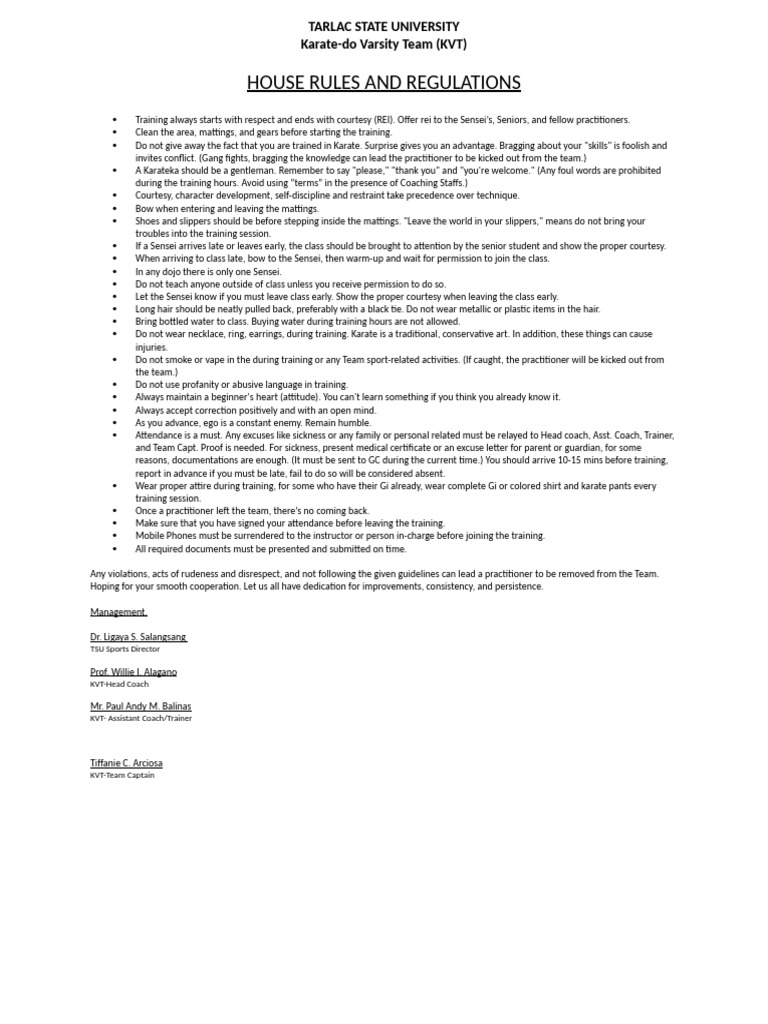 KVT-Rules-and-Regulations (1) | PDF