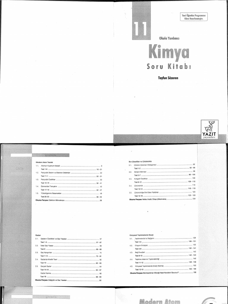 Yazit 11.sinif Ki̇mya S.B.-13 TL (++) | PDF
