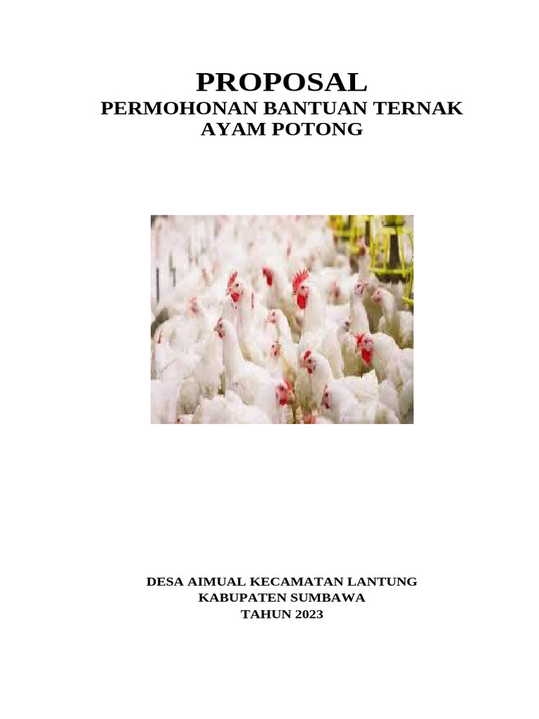 PROPOSAL Ayam Asli | PDF