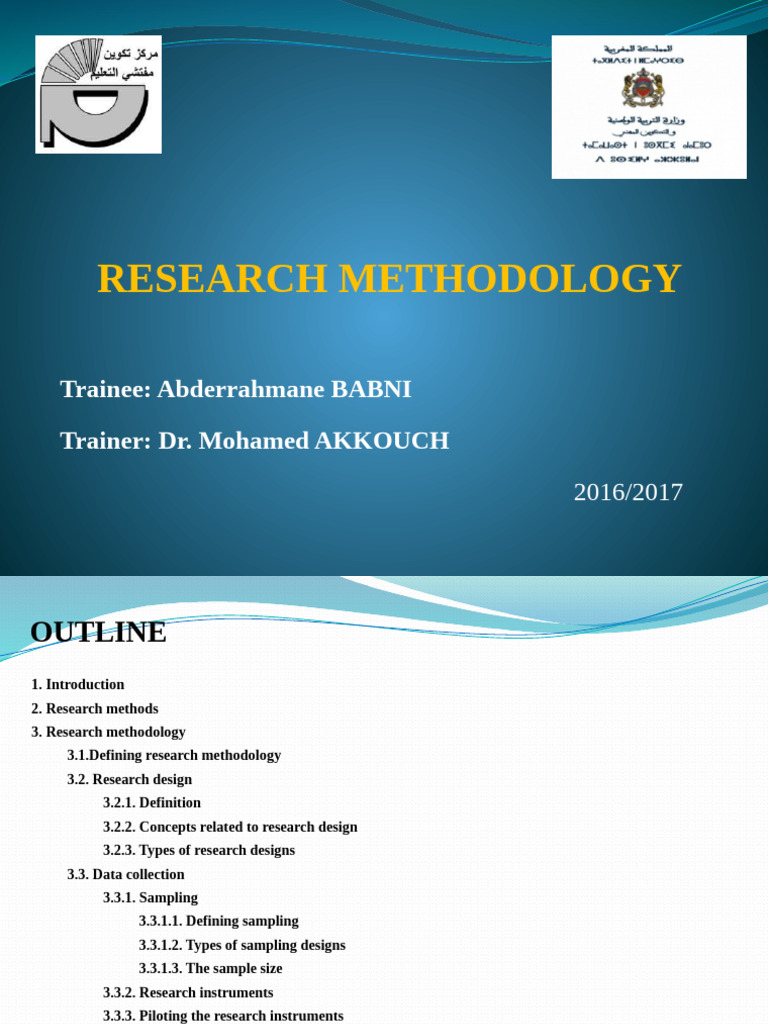 RESEARCH METHODOLOGY 1& | PDF | Sampling (Statistics) | Methodology