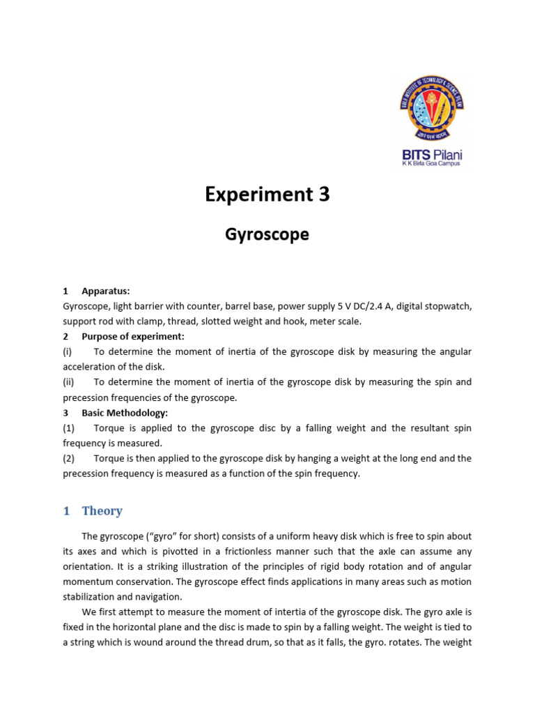 Exp03 GYRO | PDF