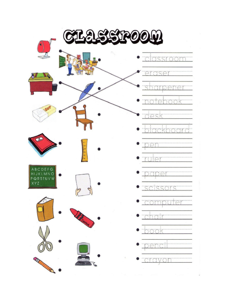 kelas 1 unit 1 school things | PDF