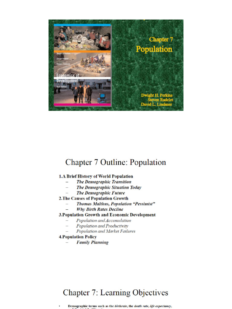 Chapter 7 Population | PDF