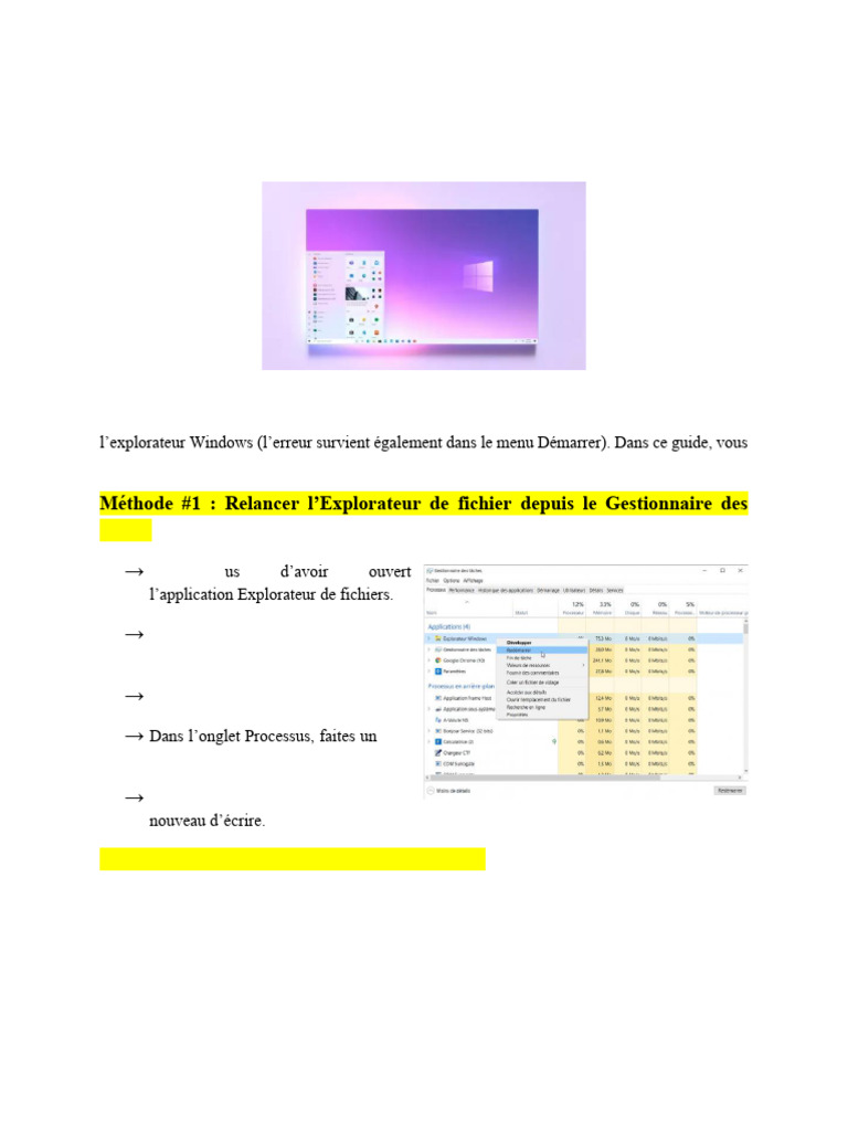 Resoudre Barre de Recherche Windows Non Fonctionnel | PDF