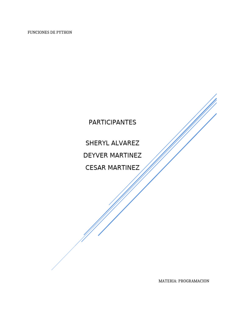Funciones de Python | PDF