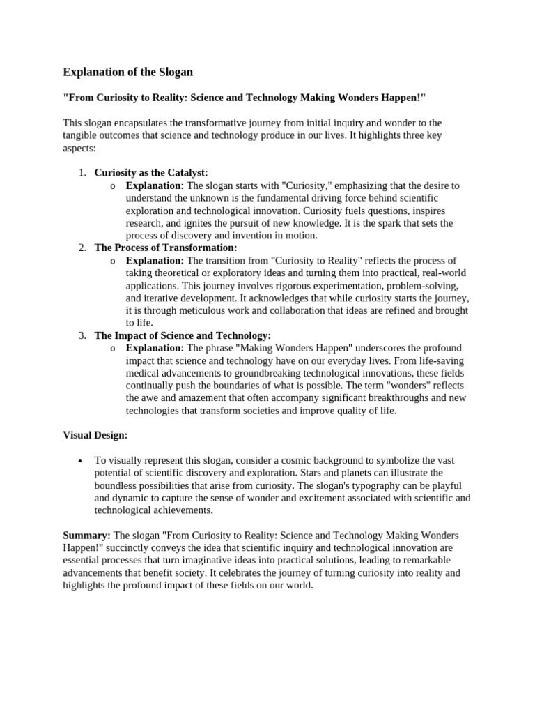 Explanation of The Slogan | PDF