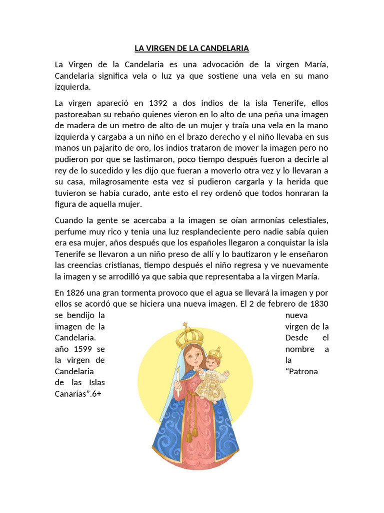 LA VIRGEN DE LA CANDELARIA | PDF