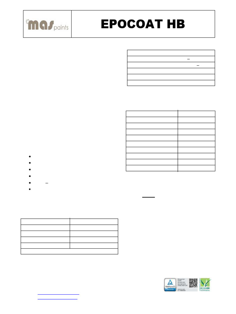 EPOCOAT HB Long DATASHEET | PDF