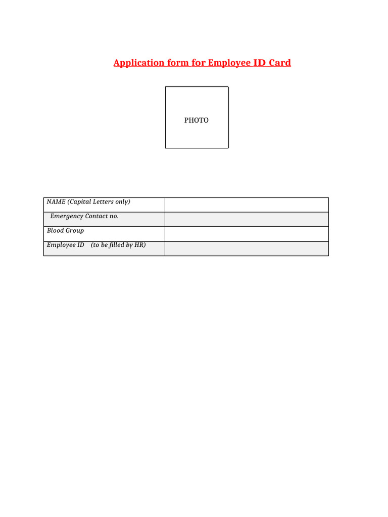 Id Card Application | PDF