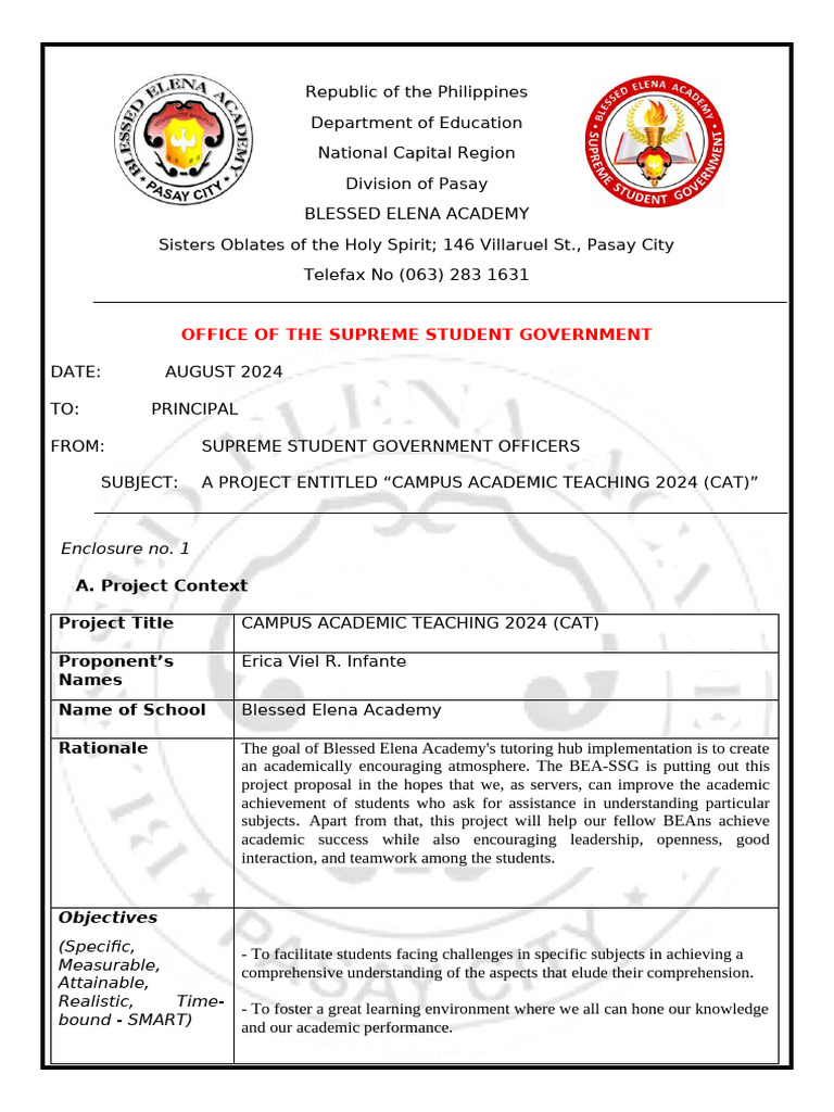 SSG Project Proposal Campus Academic Teaching 1 | PDF