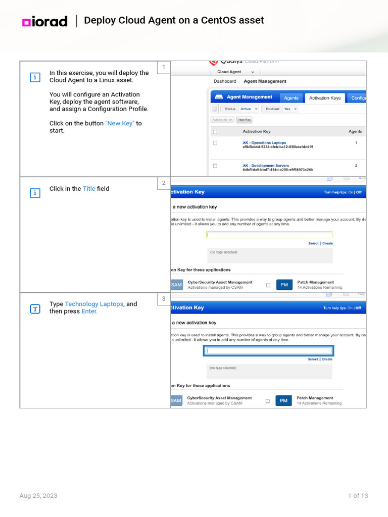 Deploy Cloud Agent On A CentOS Asset | PDF