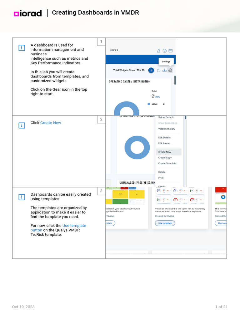 Creating Dashboards in VMDR | PDF