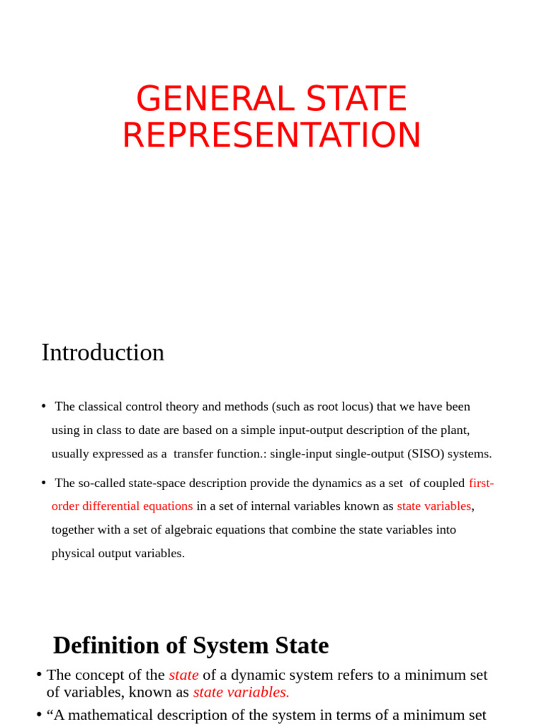 General State Representation | PDF