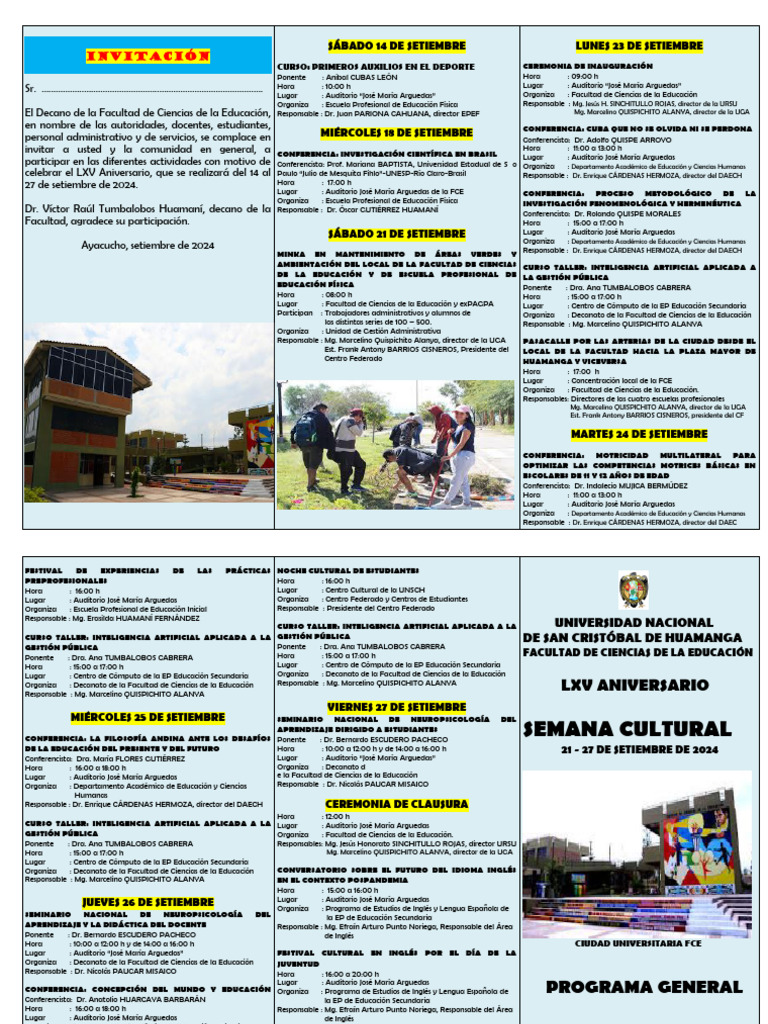 Programa aniversario FCE-2024 | PDF