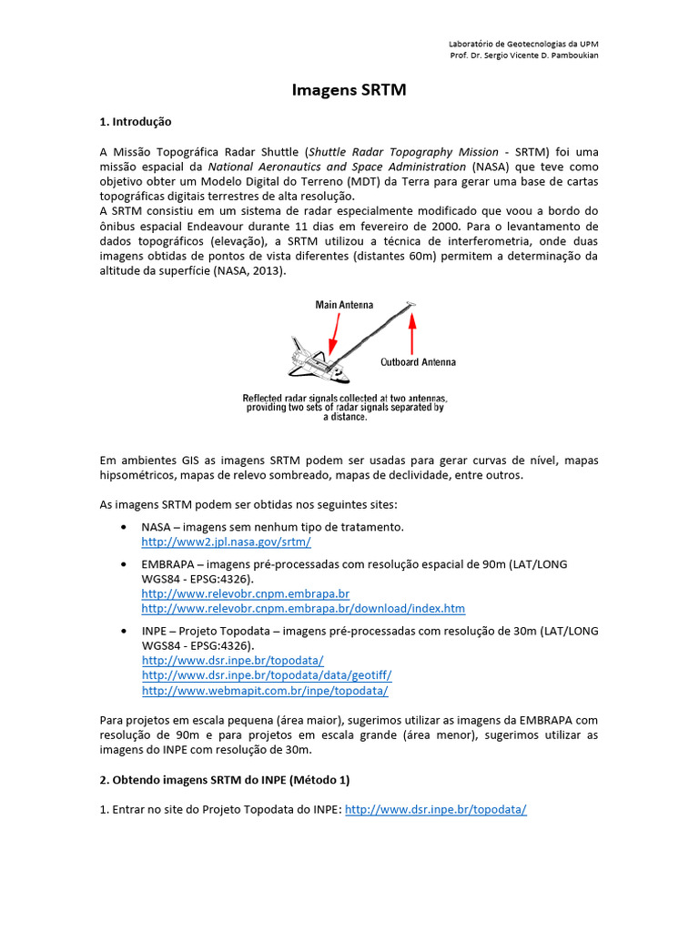 Tutorial Imagens SRTM | PDF