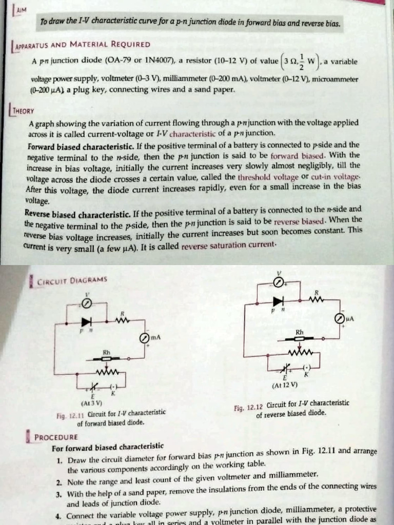 Prac.-01 PN Junction Diode (12th) | PDF