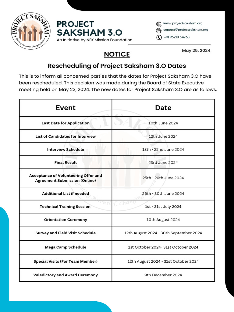 Project Saksham 3.O Update | PDF
