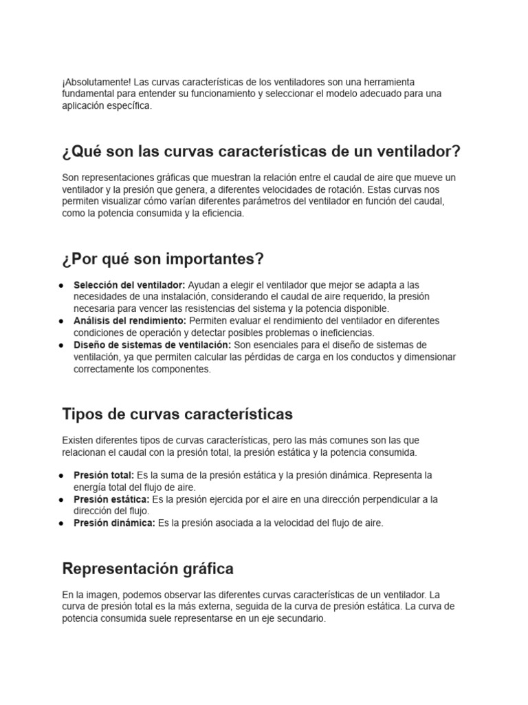 Muéstrame Las Curvas Características de Los Venti.. | PDF