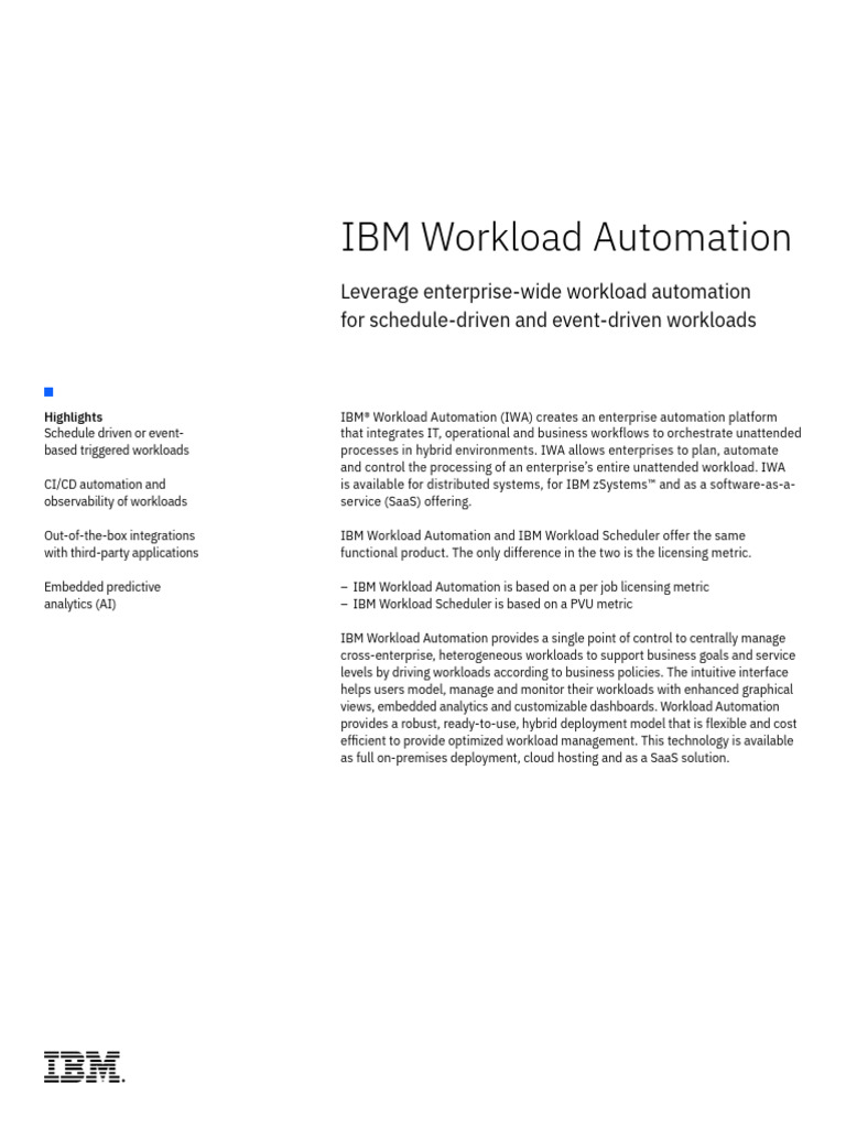 Ibm Workload Automation Pdf