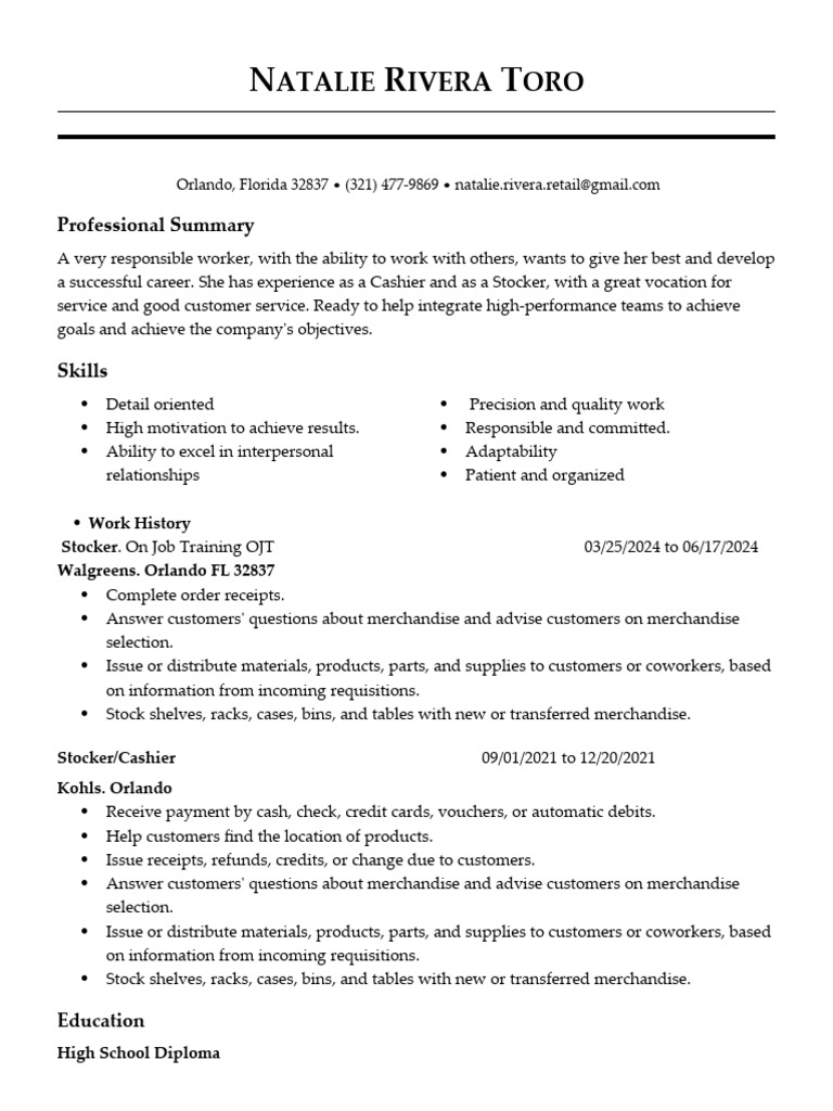 Natalie Rivera Toro Resume 2024 | PDF