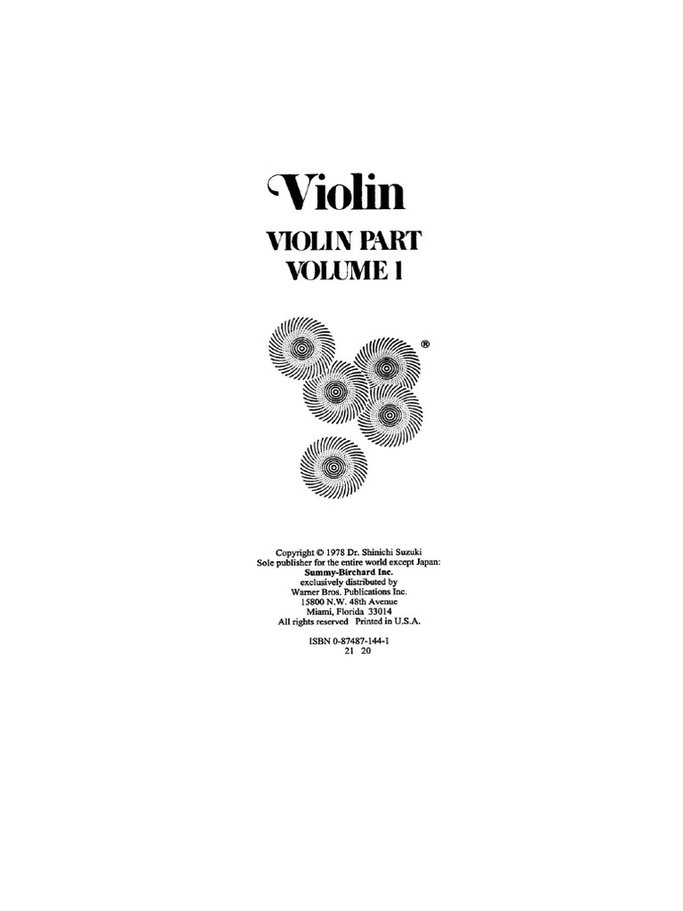 Suzuki Violin Method - Vol 01 | PDF