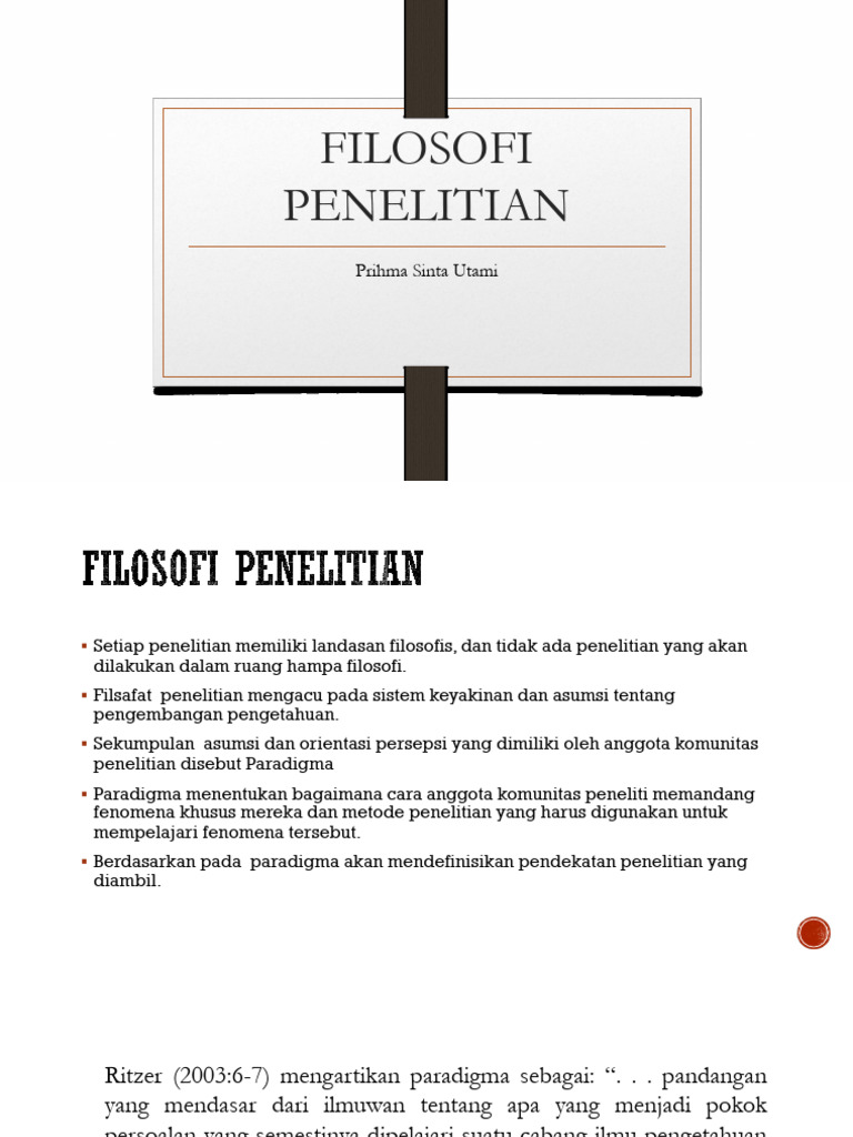 Filosofi Penelitian | PDF
