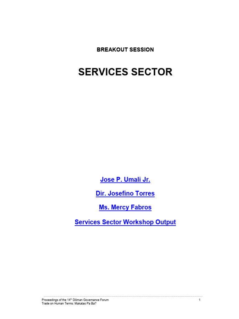 Services Sector | PDF