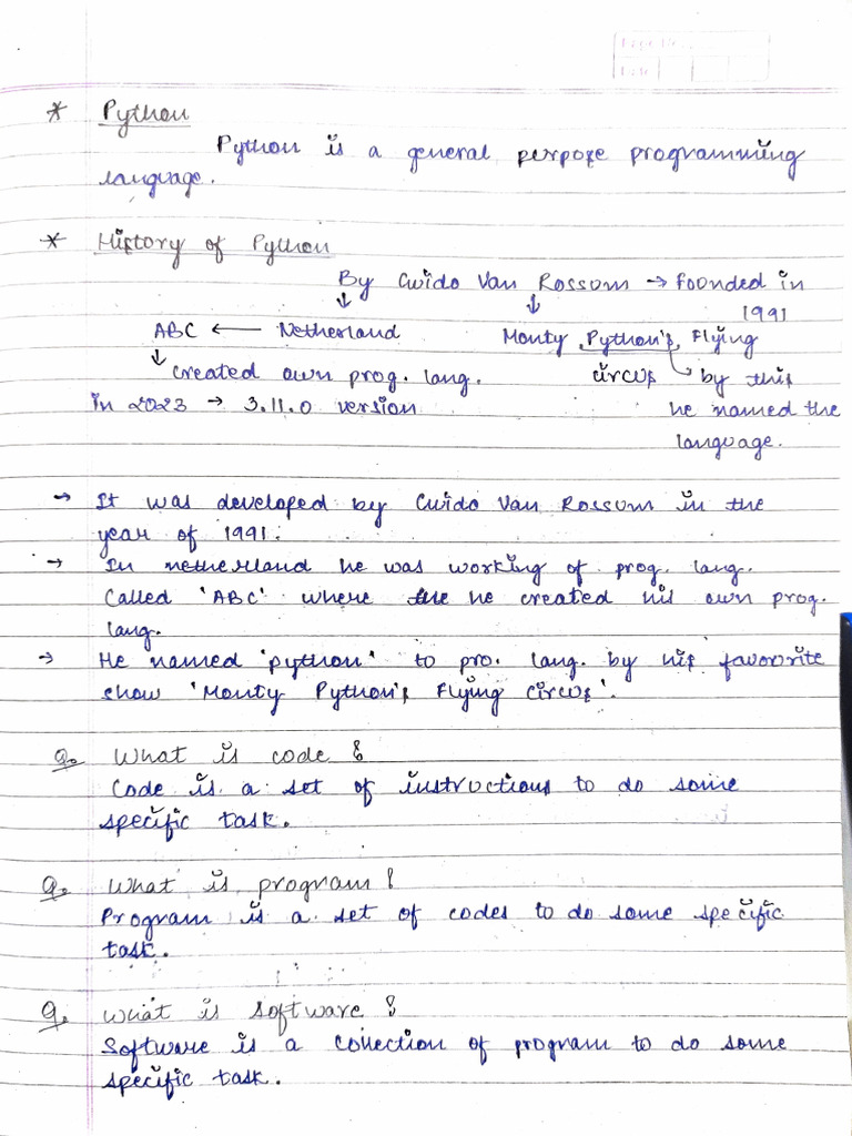 V's Python Notes | PDF