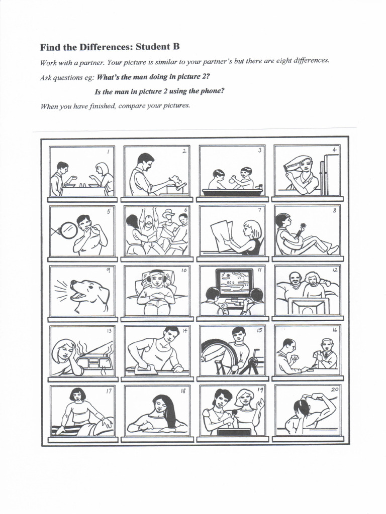 Find The Differences Student B | PDF