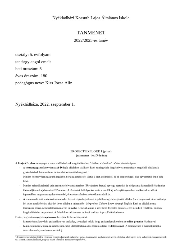 Projectexplore1 Tanmenet | PDF