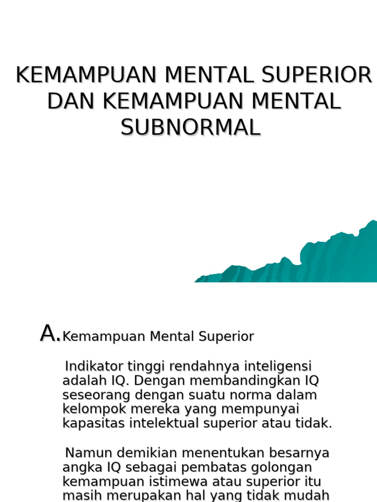 4 Kemampuan Mental Revisi - Mhs | PDF