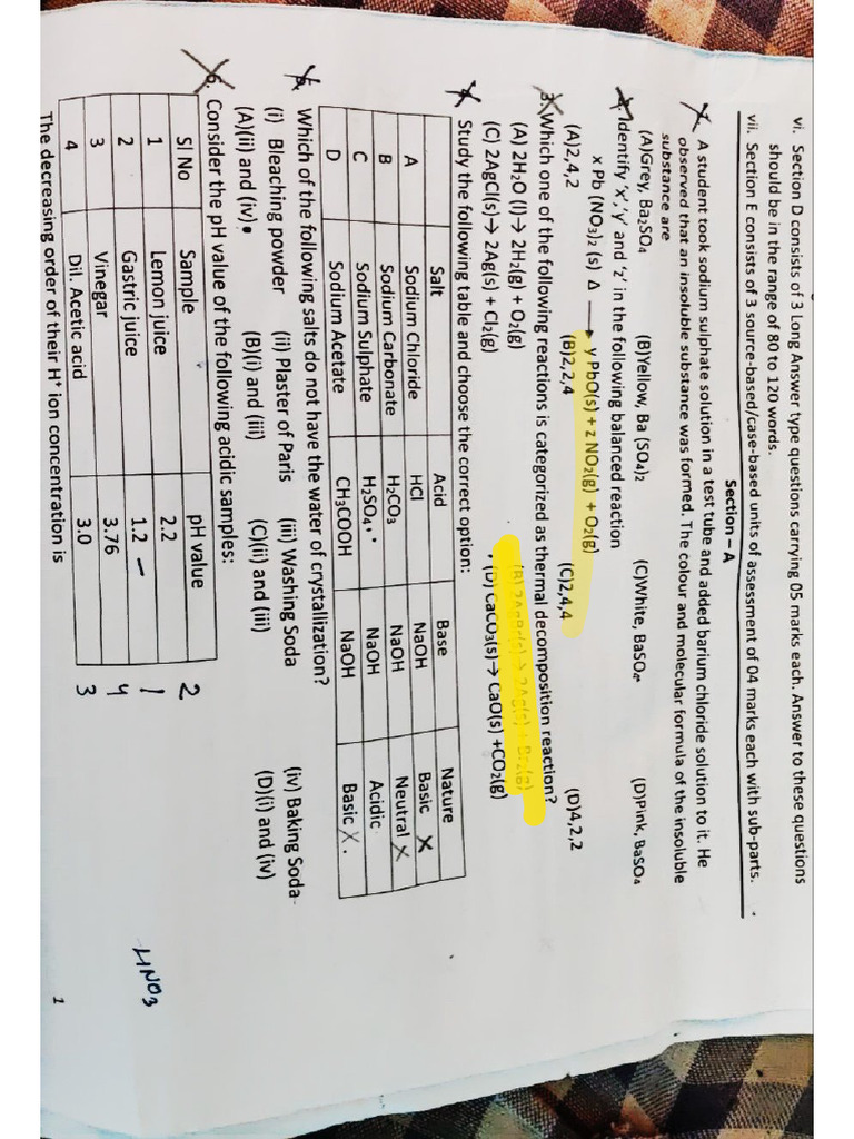 Science Question Paper | PDF